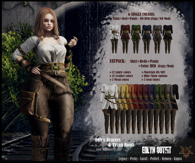 Second Life Marketplace Rks Outfit Edlyn Fatpack